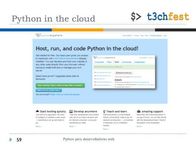 Python para desarrolladores web
