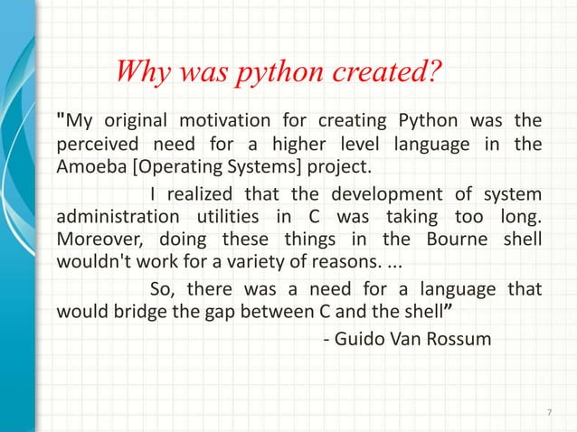 Python Seminar PPT | PPT