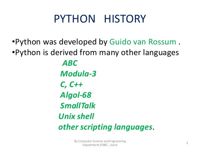 Python Basis Tutorial