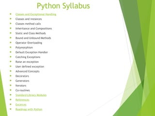 Python Training Tutorial for Frreshers | PPT