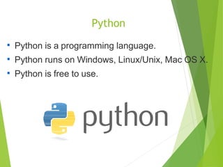 Python Training Tutorial for Frreshers | PPT
