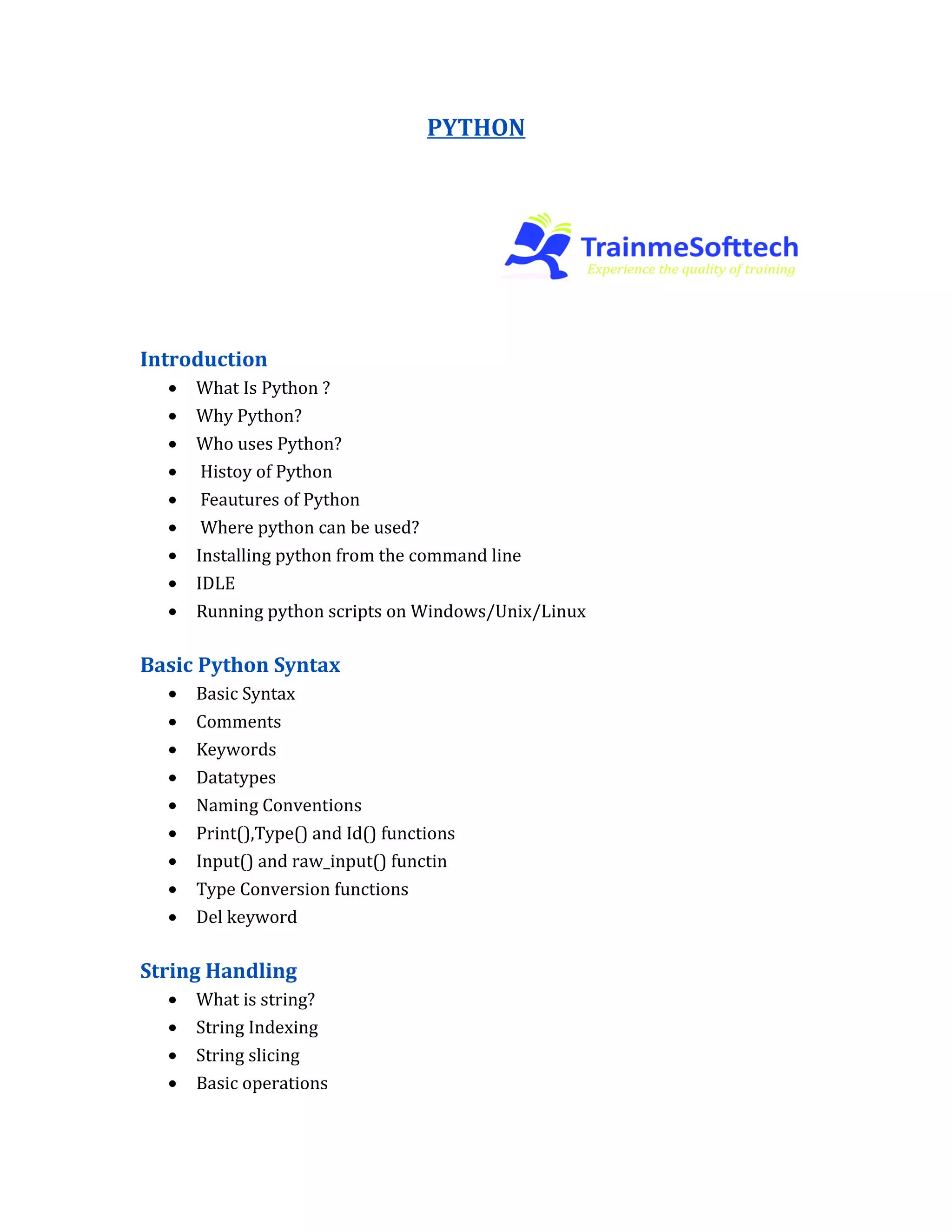 Python | RTF | Programming Languages | Computing