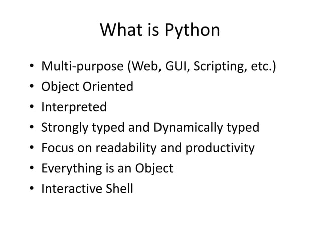 Python ppt | PPTX | Programming Languages | Computing