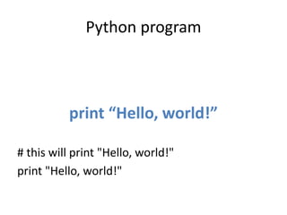 Python ppt | PPT