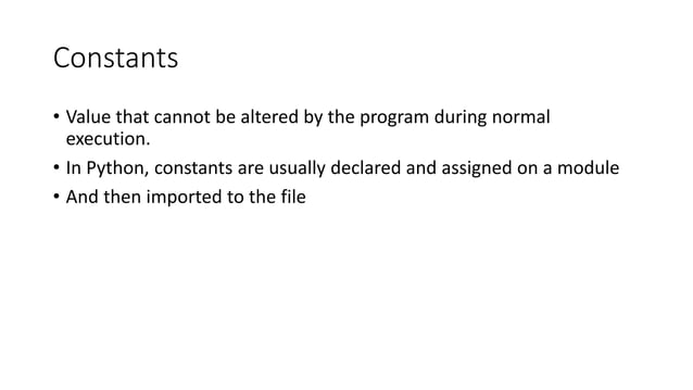 Fundamentals of Python Programming | PPTX | Programming Languages ...