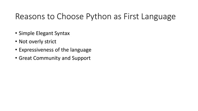 Fundamentals of Python Programming | PPT