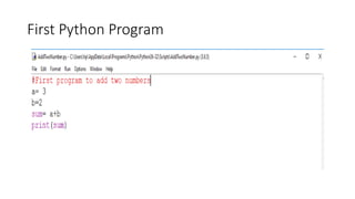 Fundamentals of Python Programming | PPT