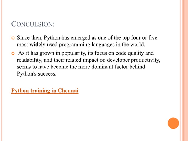 Python training | PPT