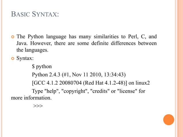 Python training | PPT