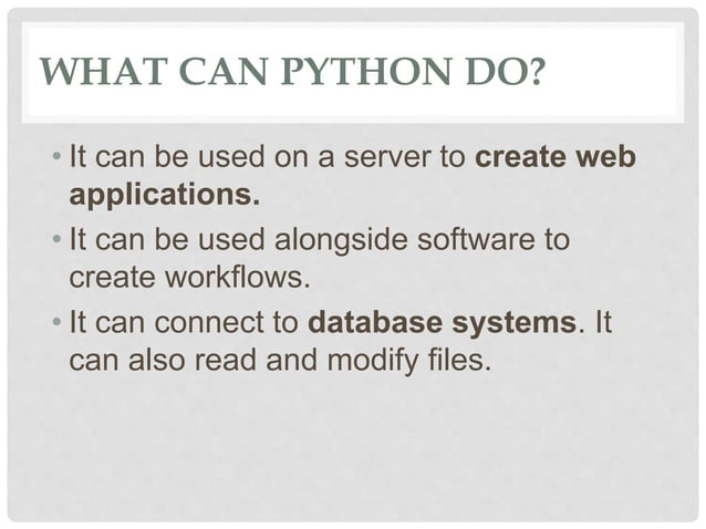 Python as Web Development | PPTX | Web Development | Internet