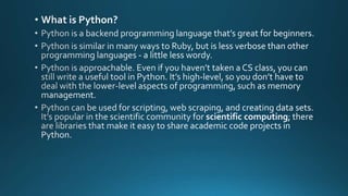 Python Classes In Thane | PPT