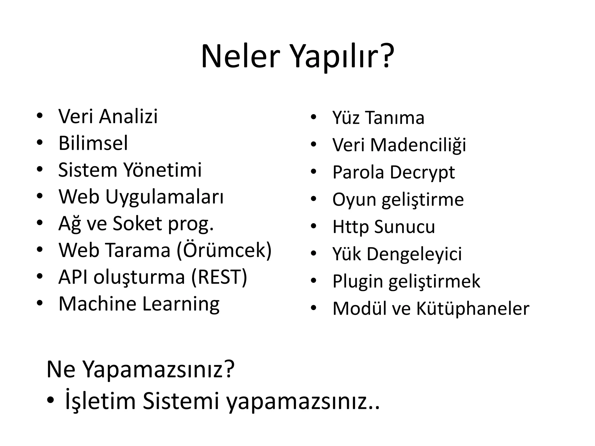 Python Programlama Diline Giriş - Güncelleme 2018 | PDF