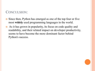 Python Concepts | PPTX