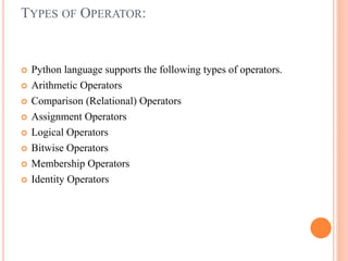 Python Concepts | PPTX