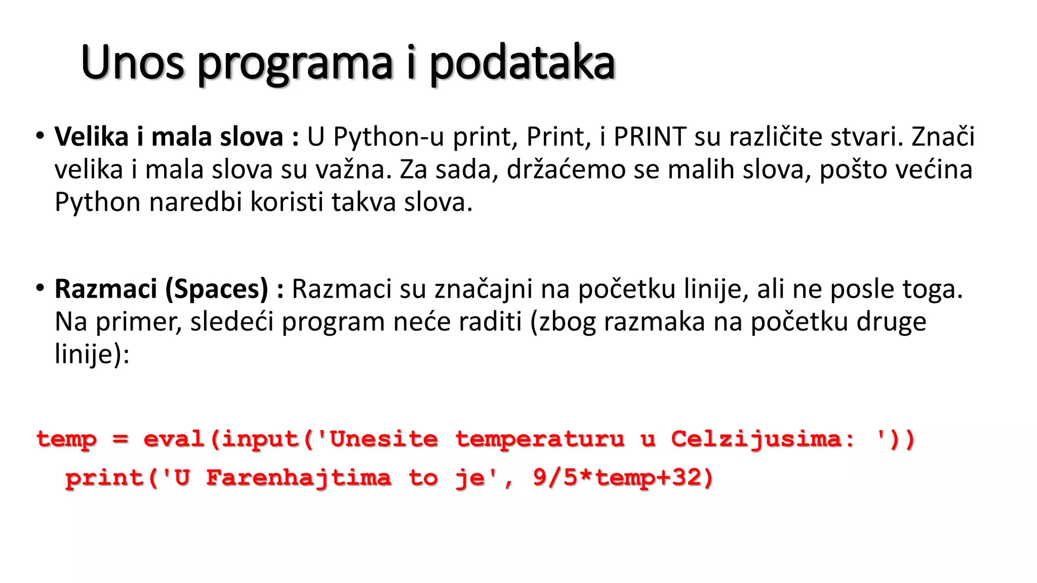 Python - osnove | PPT