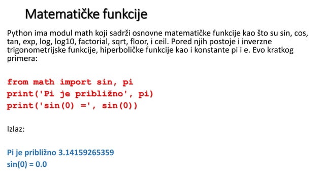 Python - osnove | PPTX