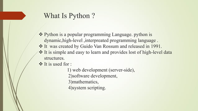 Python basic | PPT