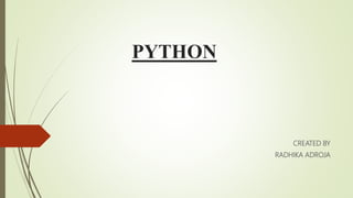 Python basic | PPT