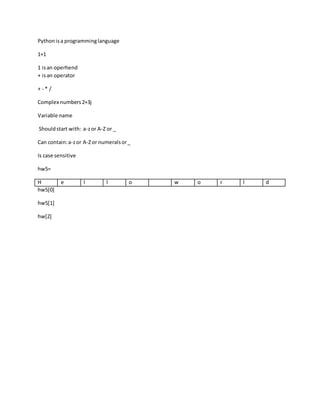 Python.docx | Programming Languages | Computing