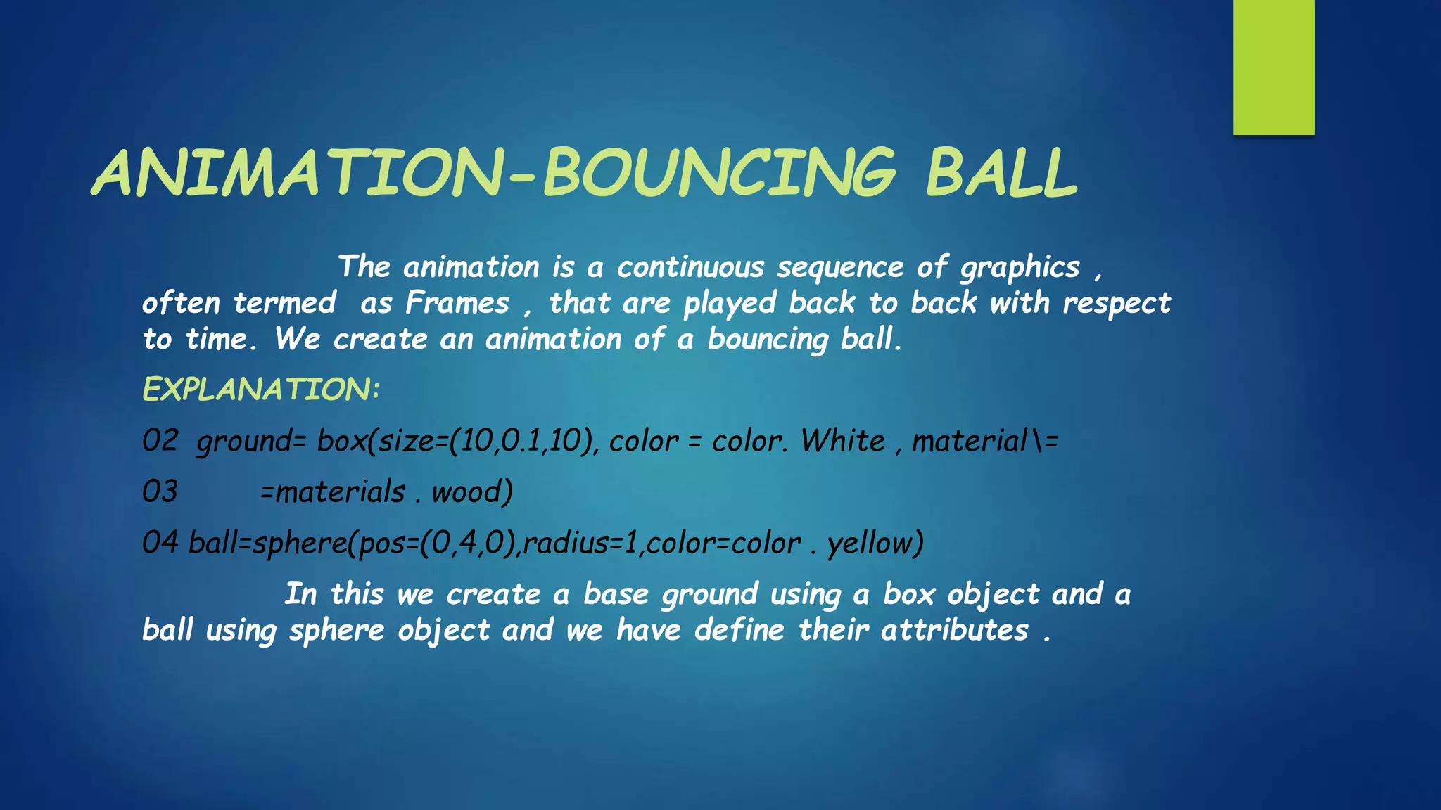 2d Graphics Animation Bouncing Ballpythonpptx