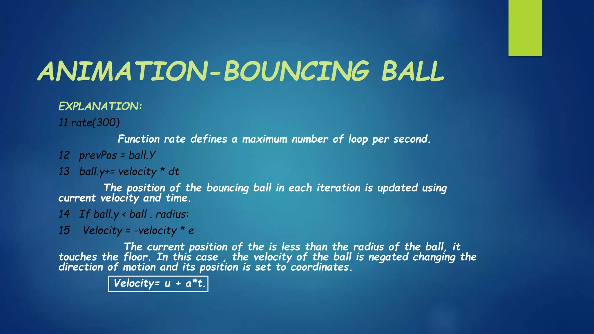 2d Graphics Animation Bouncing Ballpythonpptx