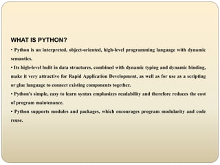 python.pptx | Programming Languages | Computing