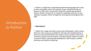 Python Training | PPT