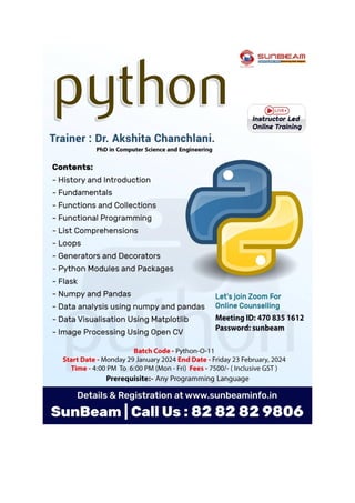 Python Training Institute near me | PDF