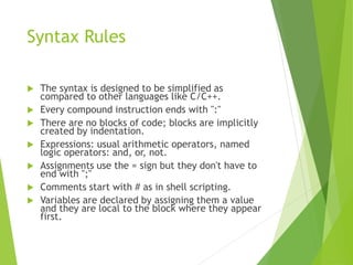 Introduction to python & its applications.ppt | Free Download