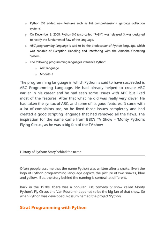 Python notes for beginners - in simple sentences | PDF