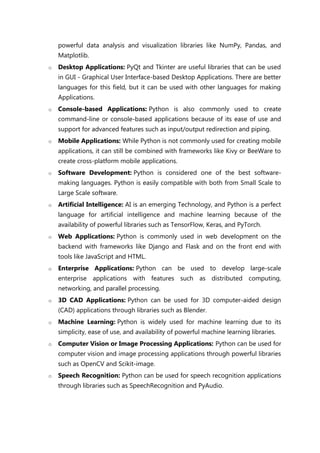 Python notes for beginners - in simple sentences | PDF