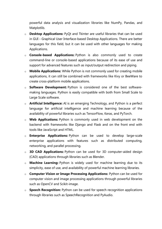 Python notes for beginners - in simple sentences | PDF