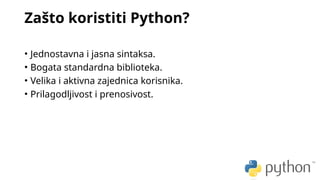 Prezentacija o Pythonu za 8. razred osnovne škole | PPTX