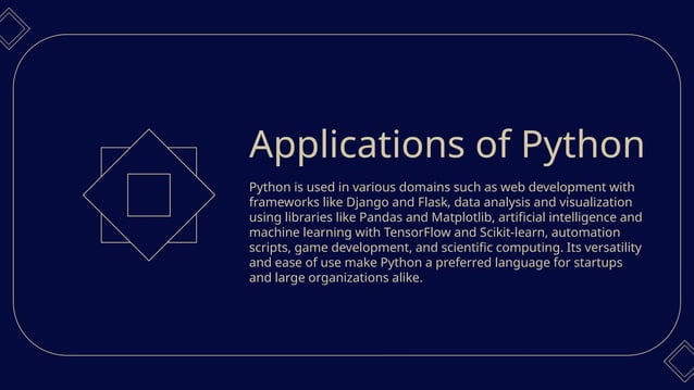 Python Basics and other uses of programming | PPTX