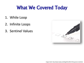 An Introduction To Python - WHILE Loop | PPTX