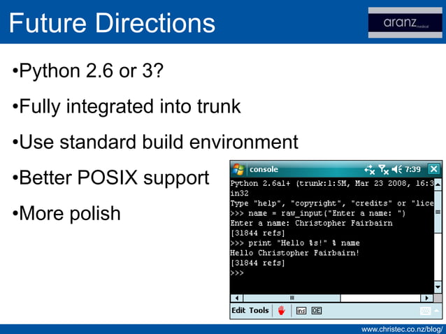 Python - A Mobile Perspective | PPT