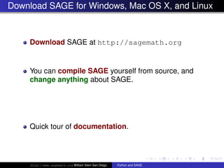 Python and Sage | PPT
