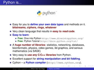 Python and Sage | PPT