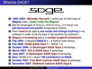 Python and Sage | PPT