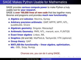 Python and Sage | PPT