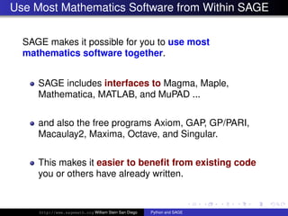 Python and Sage | PPT