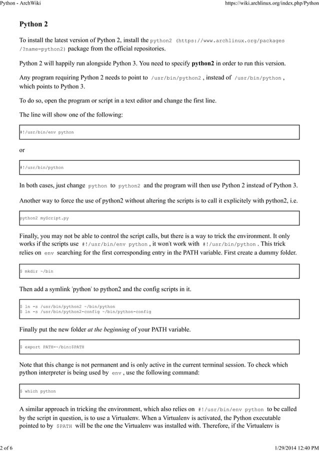 Python arch wiki | PDF