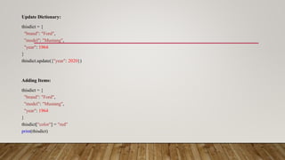 Python- Basic.pptx with data types, lists, and tuples with dictionary ...