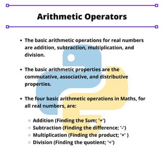 Python basic operators | PDF