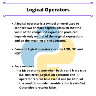 Python basic operators | PDF