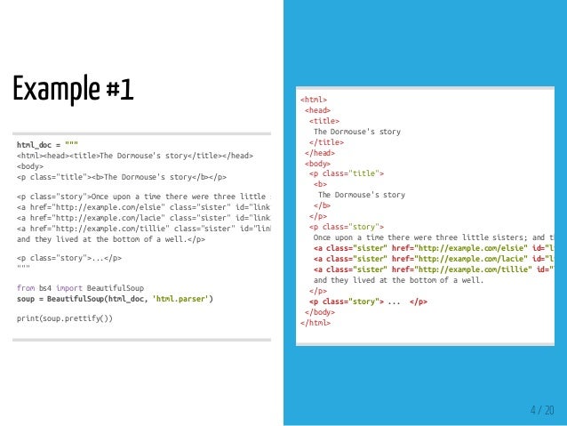 Python Beautiful Soup Bs4