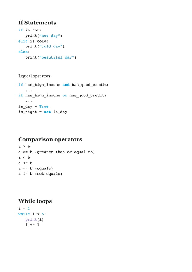 Python-Cheat-Sheet.pdf | Programming Languages | Computing
