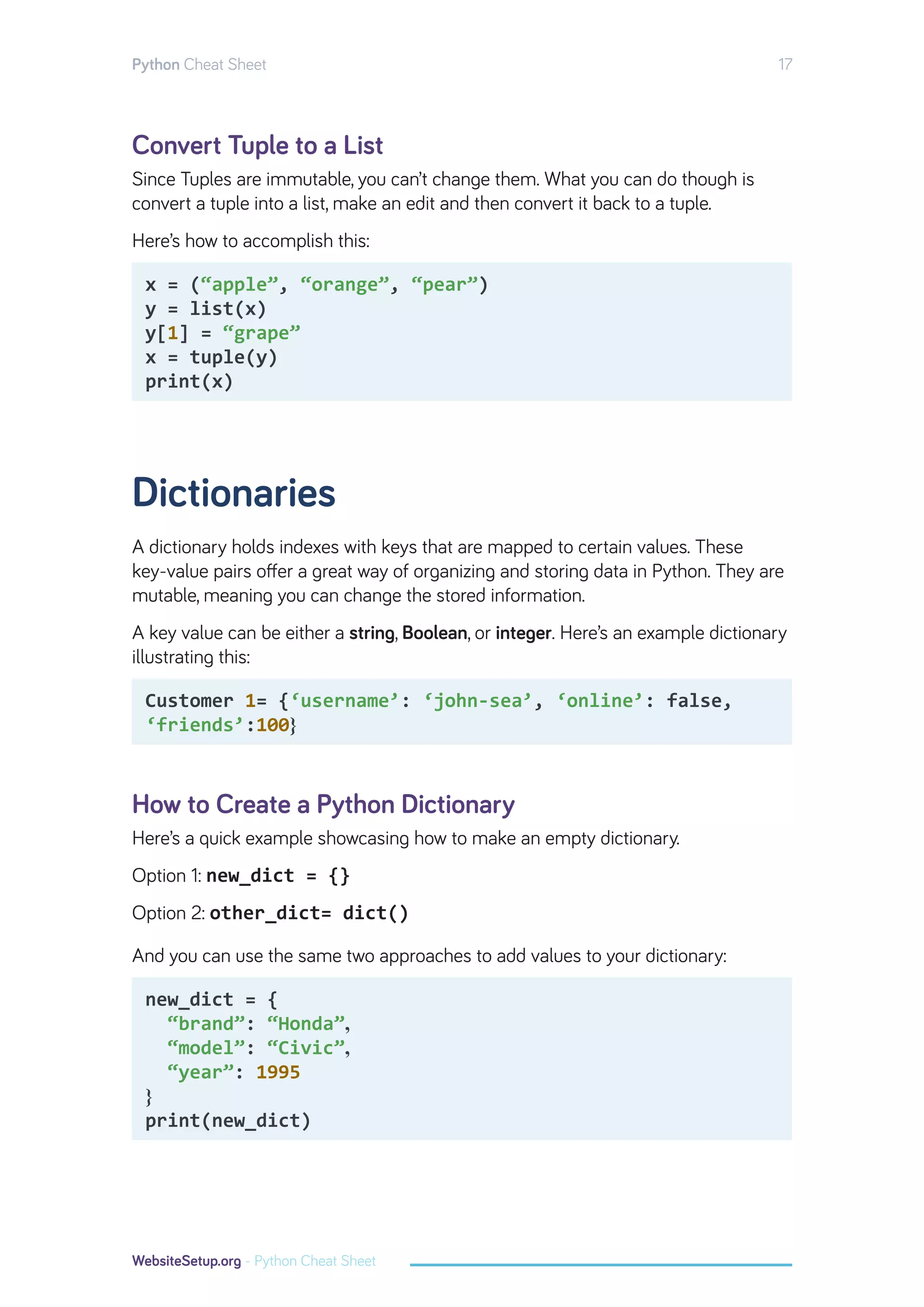 Python cheat-sheet | PDF