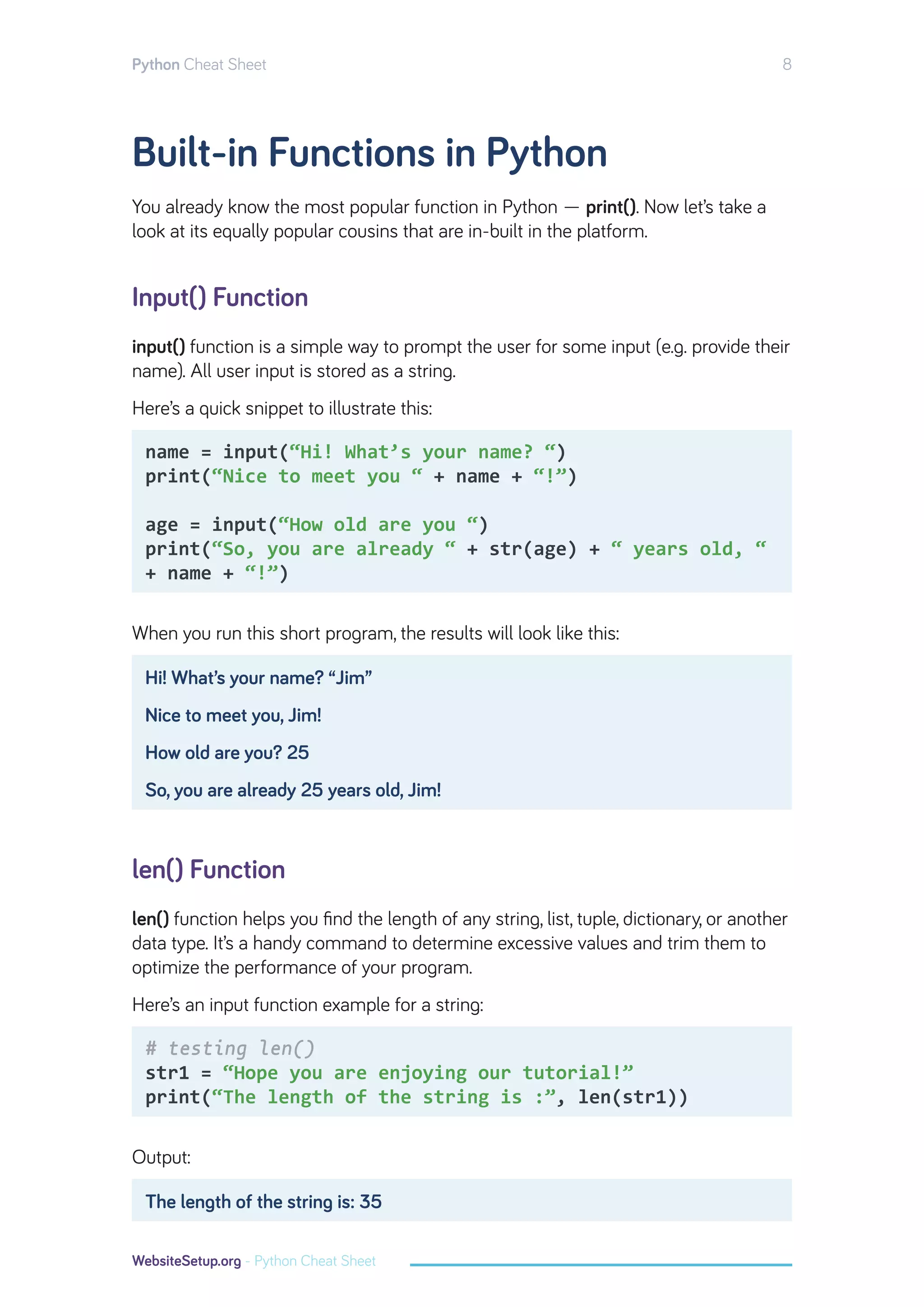 Python cheat-sheet | PDF