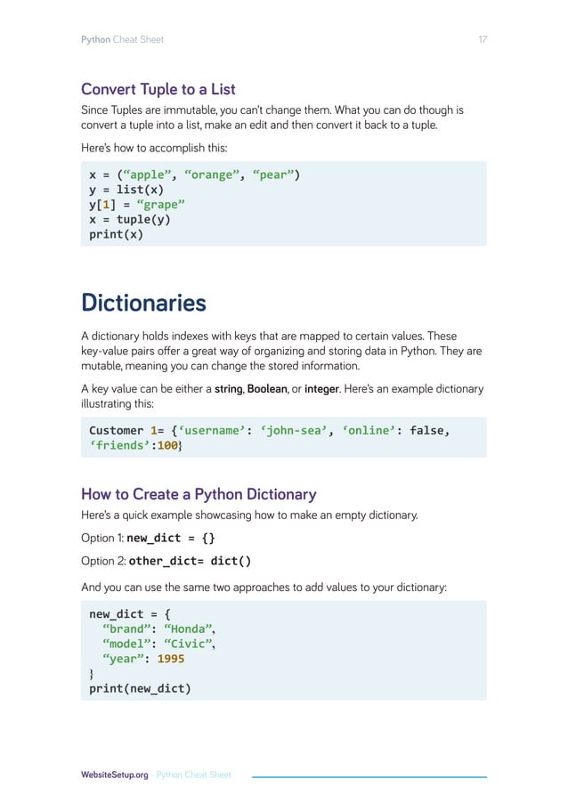 Python cheat-sheet | PDF